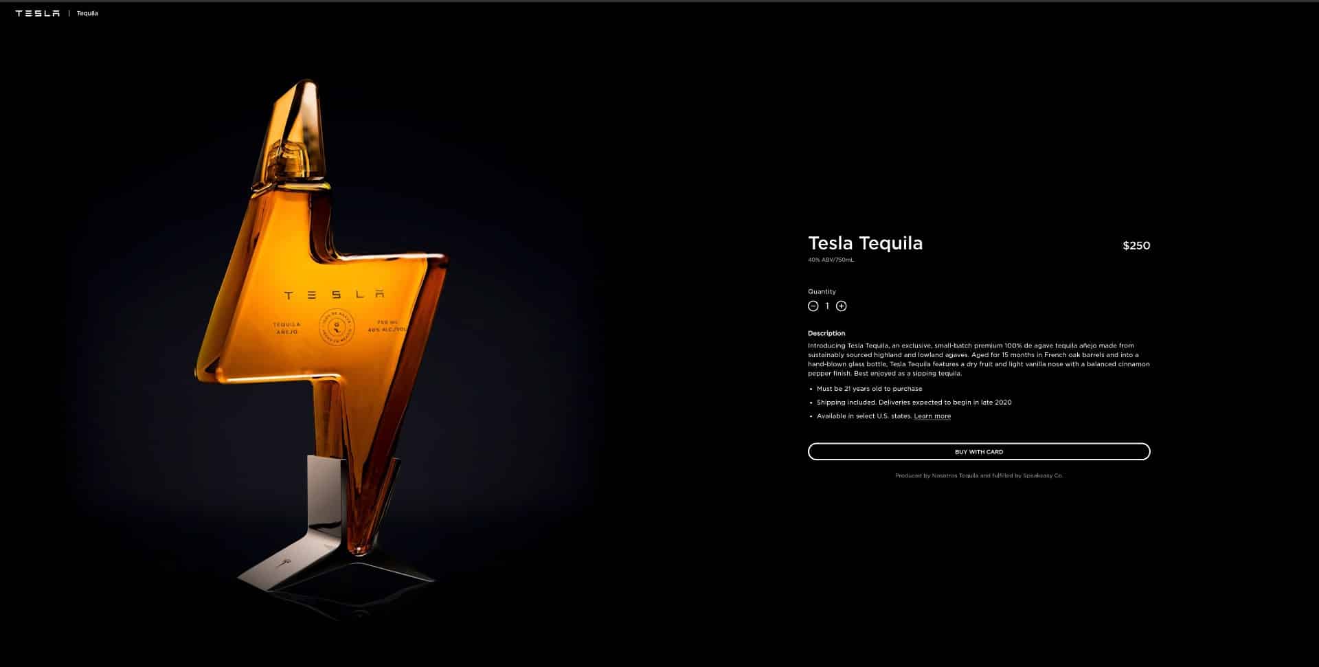 Tesla Tequila is official, premium booze at a premium price ...