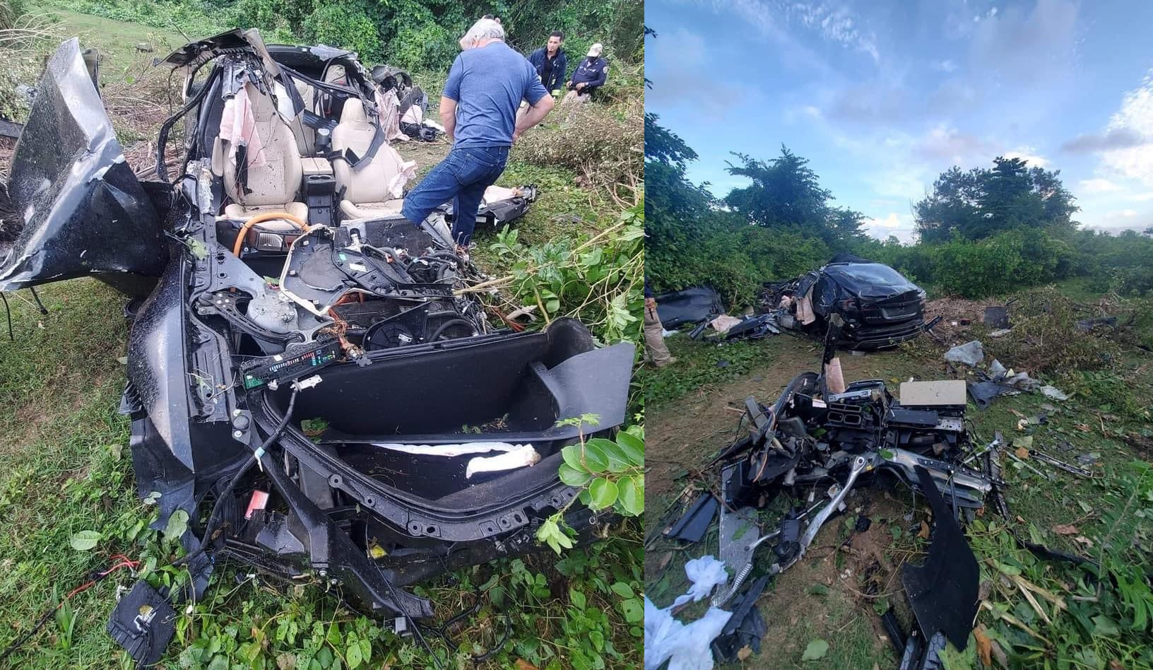 Tesla Model S falls from cliff, gets totaled; owner walks with a ...