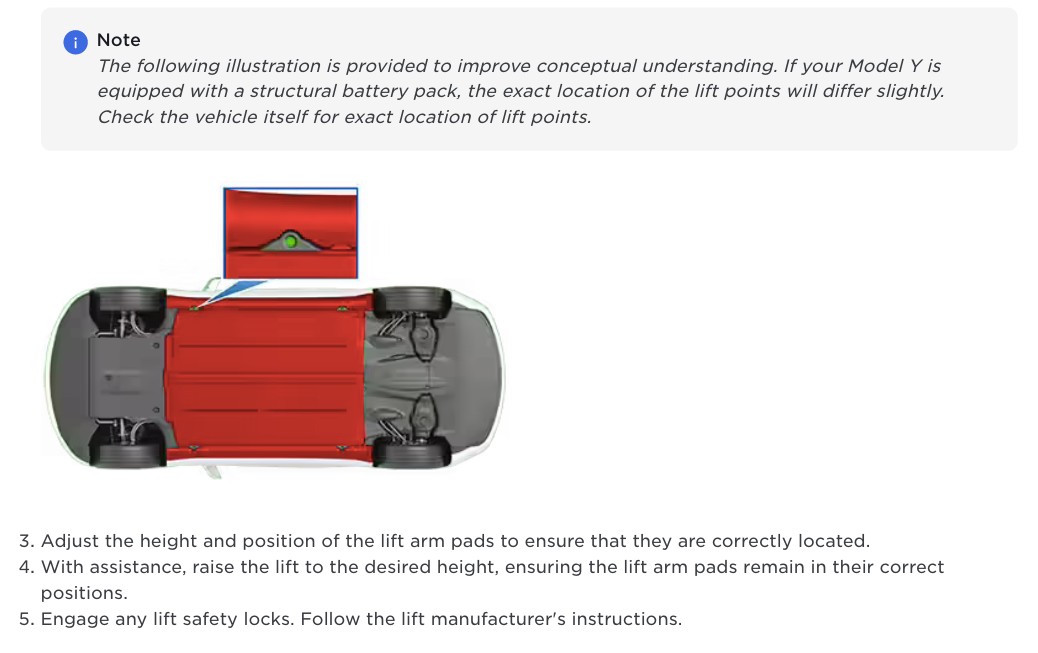 Tesla Model Y structural battery pack referenced in updated Owner’s ...