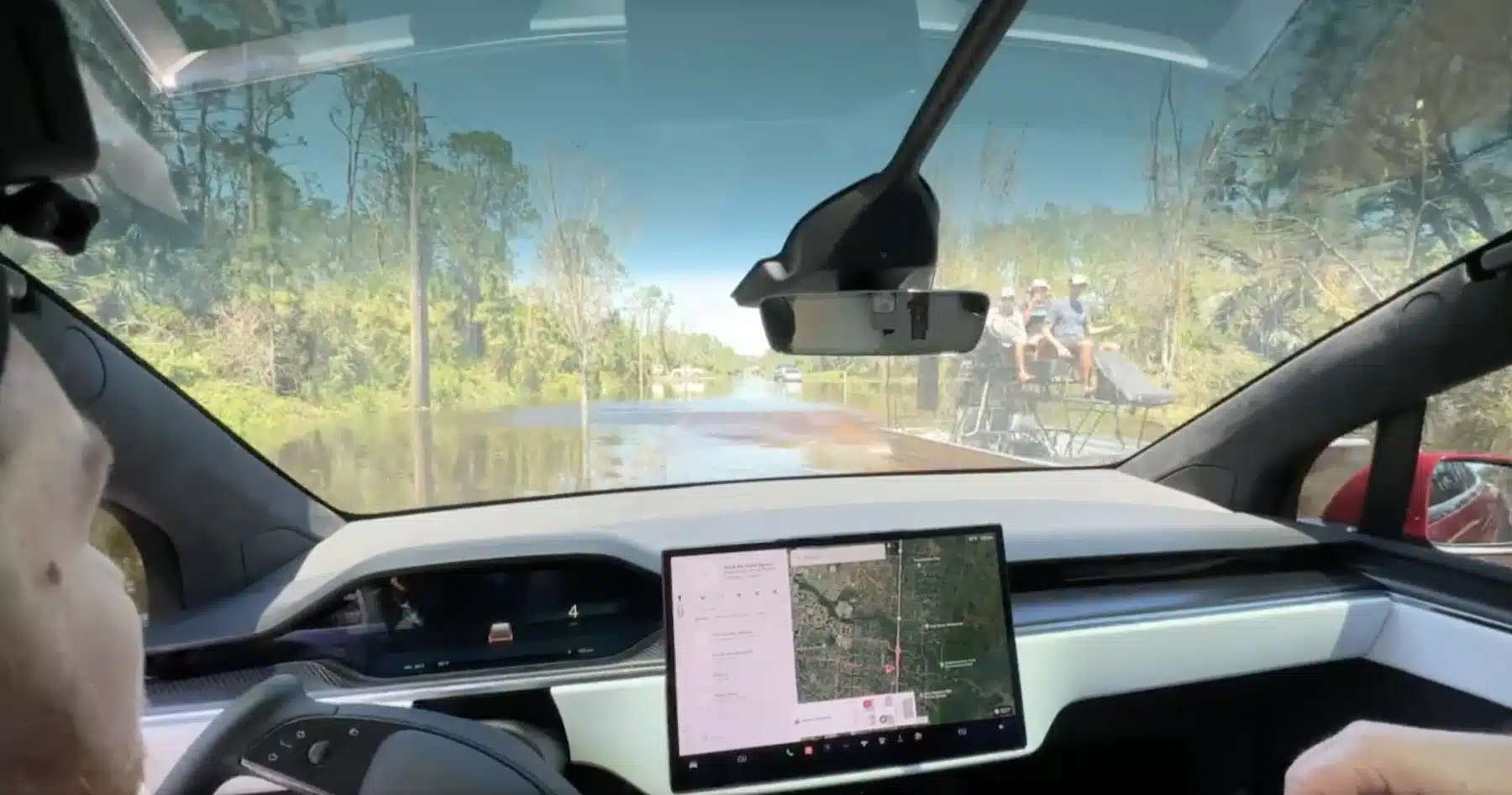 Tesla Model X In “Boat Mode” Escapes Hurricane Ian Floodwaters ...