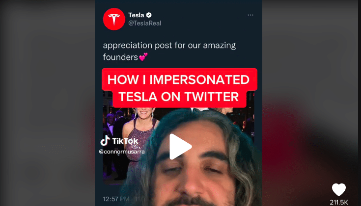 Tesla’s Twitter impersonator tells TikTok followers he wanted to create ...
