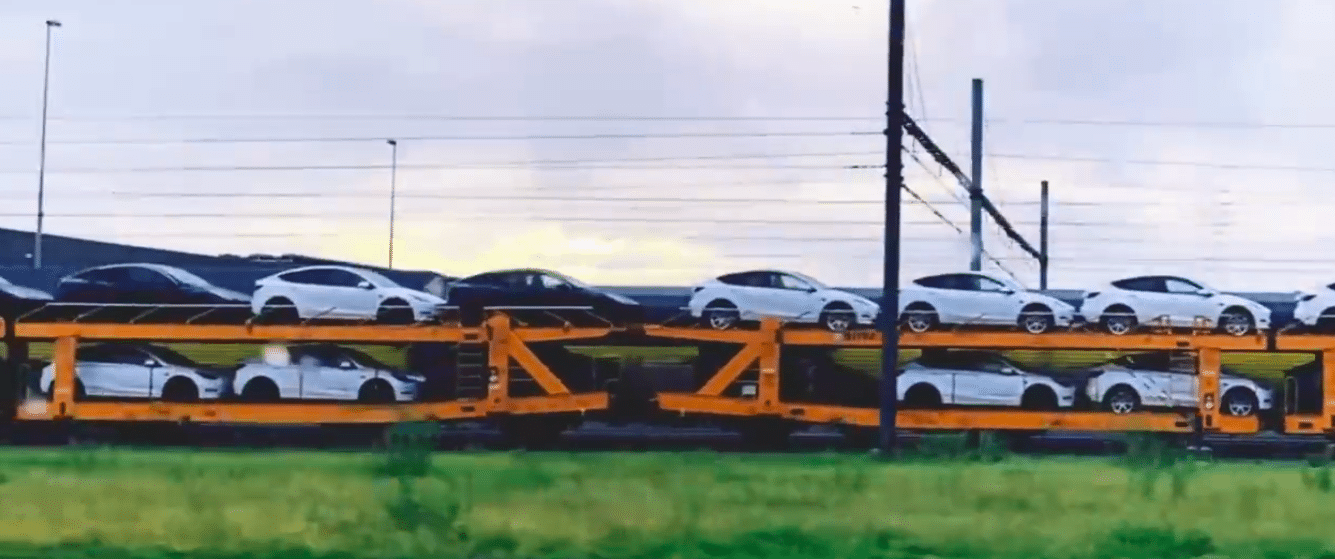 Massive Tesla delivery train spotted in Europe – ilovetesla.com