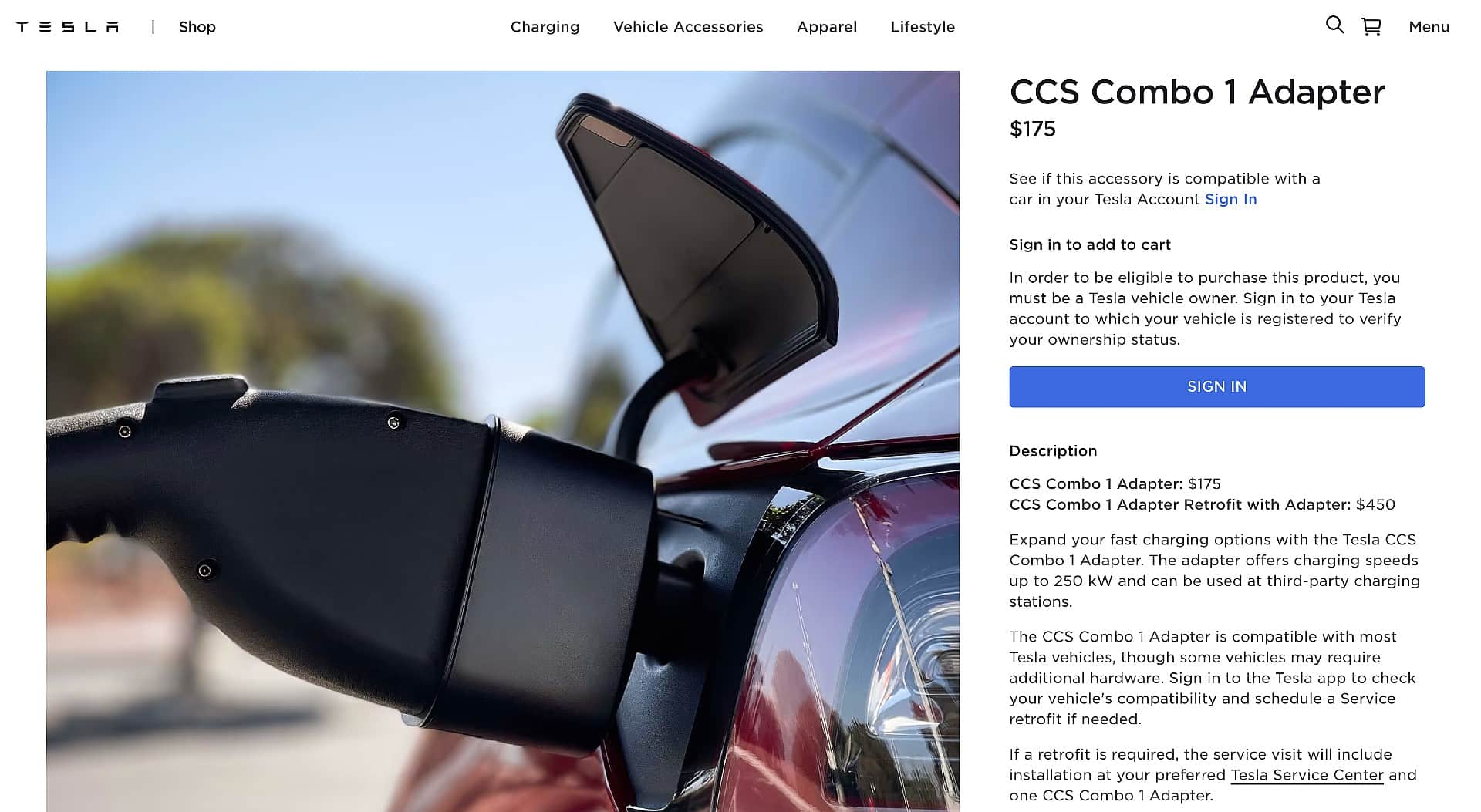 Tesla announces pricing for CCS retrofit with adapter for older ...