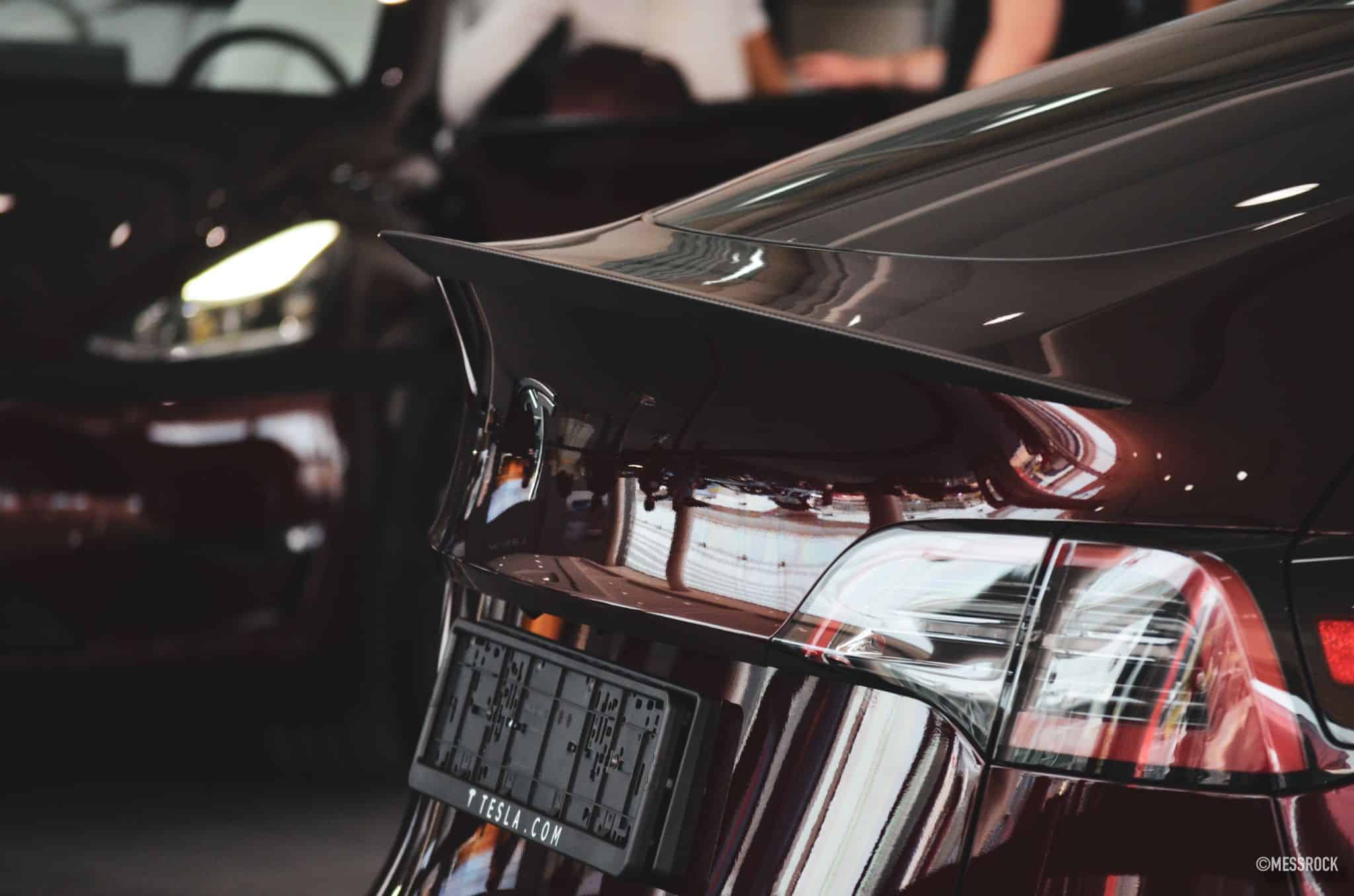 Midnight Cherry Red Tesla Model Y Arrives in the Middle East ...