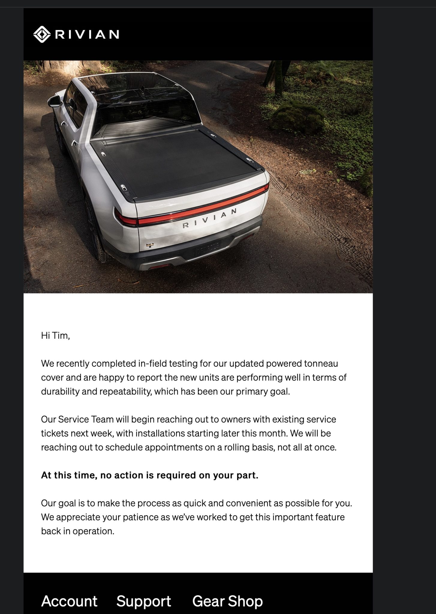 Rivian powered tonneau cover installation to start soon – ilovetesla.com