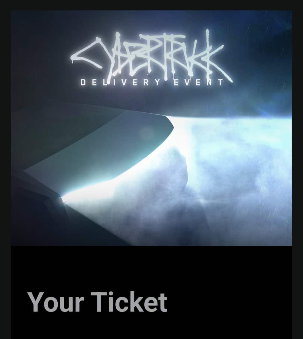 Tesla sends out official tickets for the Cybertruck delivery event ...
