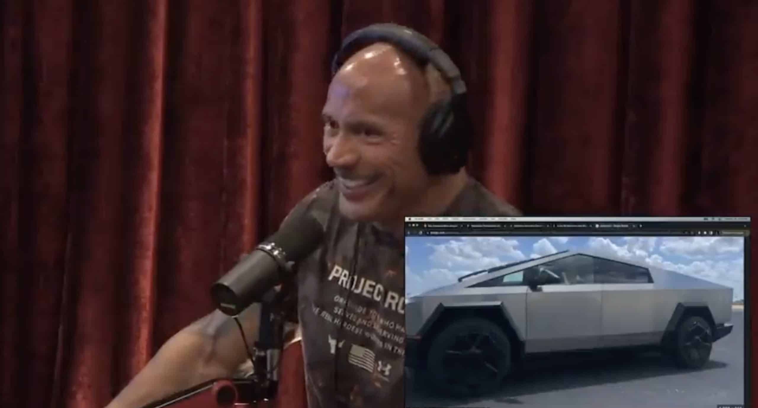 Dwayne "The Rock" Johnson Receives Tesla Cybertruck Insight on Joe ...