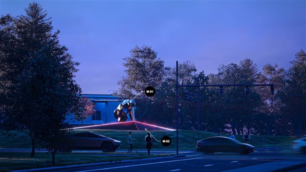 A Bold Tribute: Tesla's Cybertruck-Inspired Bear Sculpture – ilovetesla.com