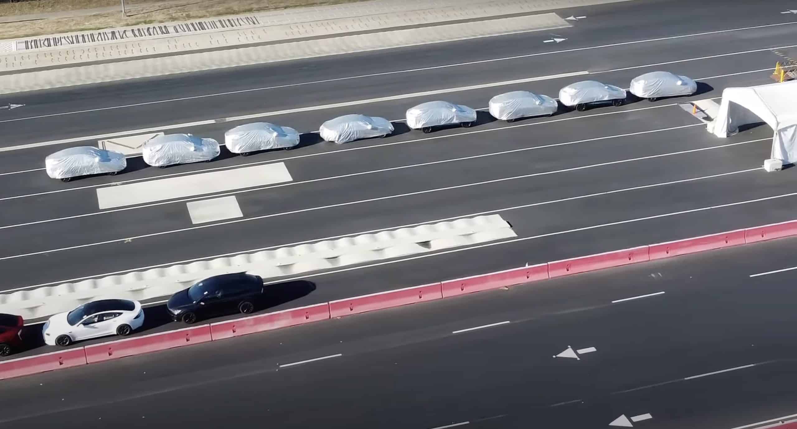 Unraveling the Mystery: Covered Tesla Vehicles at Fremont Factory ...