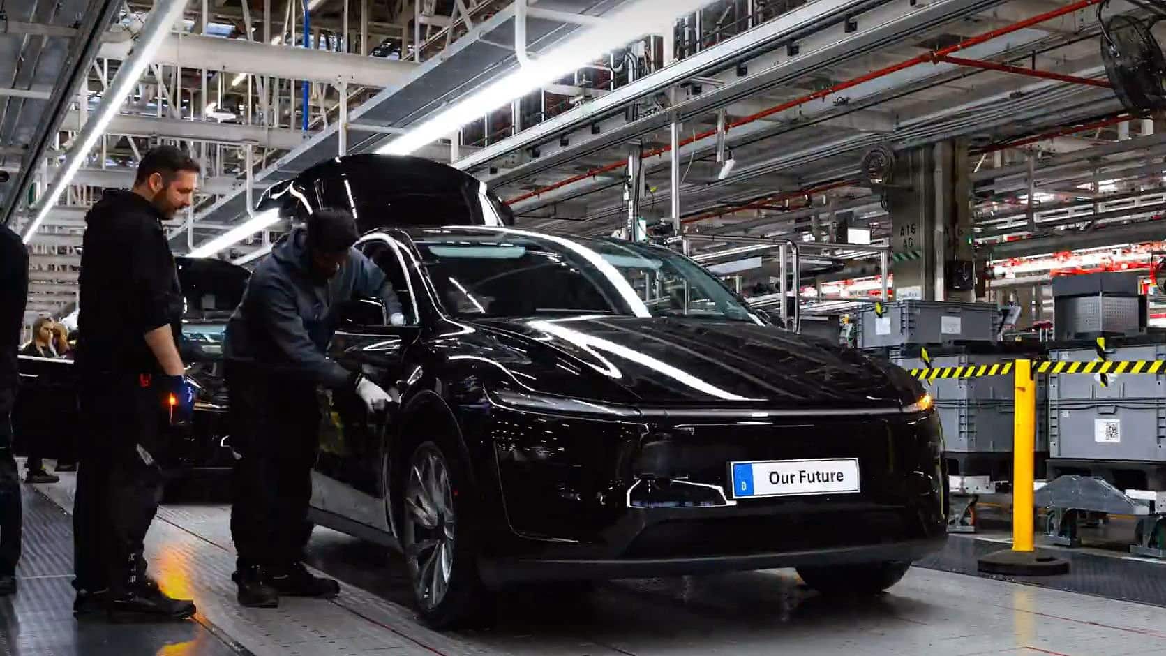 Model Y Units at Giga Berlin Spotted Moving with Unsupervised FSD ...